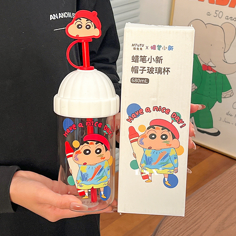 Crayon Shin-Chan Co-Branded Cap แก้วน่ารักความจุขนาดใหญ่ทนอุณหภูมิสูงใน ...