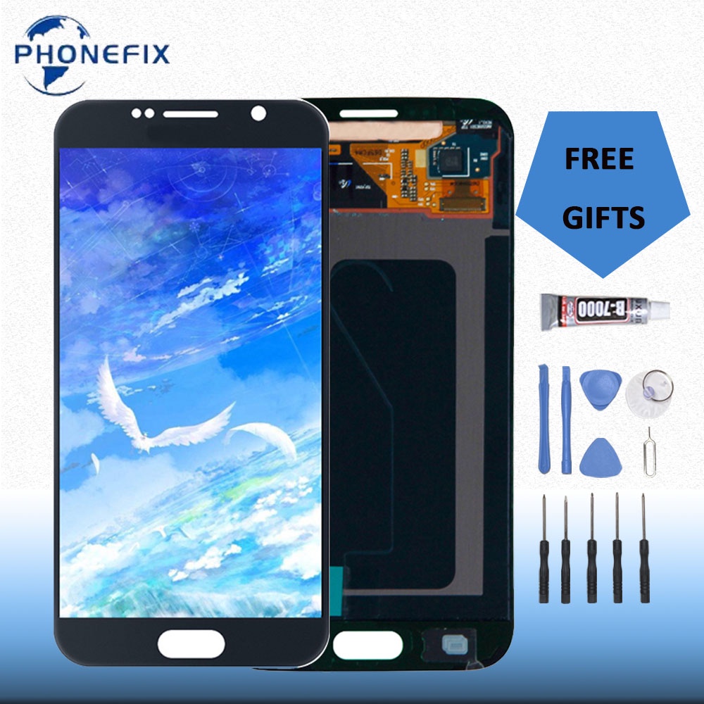ทดสอบ 100% สําหรับ Samsung S6 LCD G920F Disaplay หน้าจอ LCD Touch ...