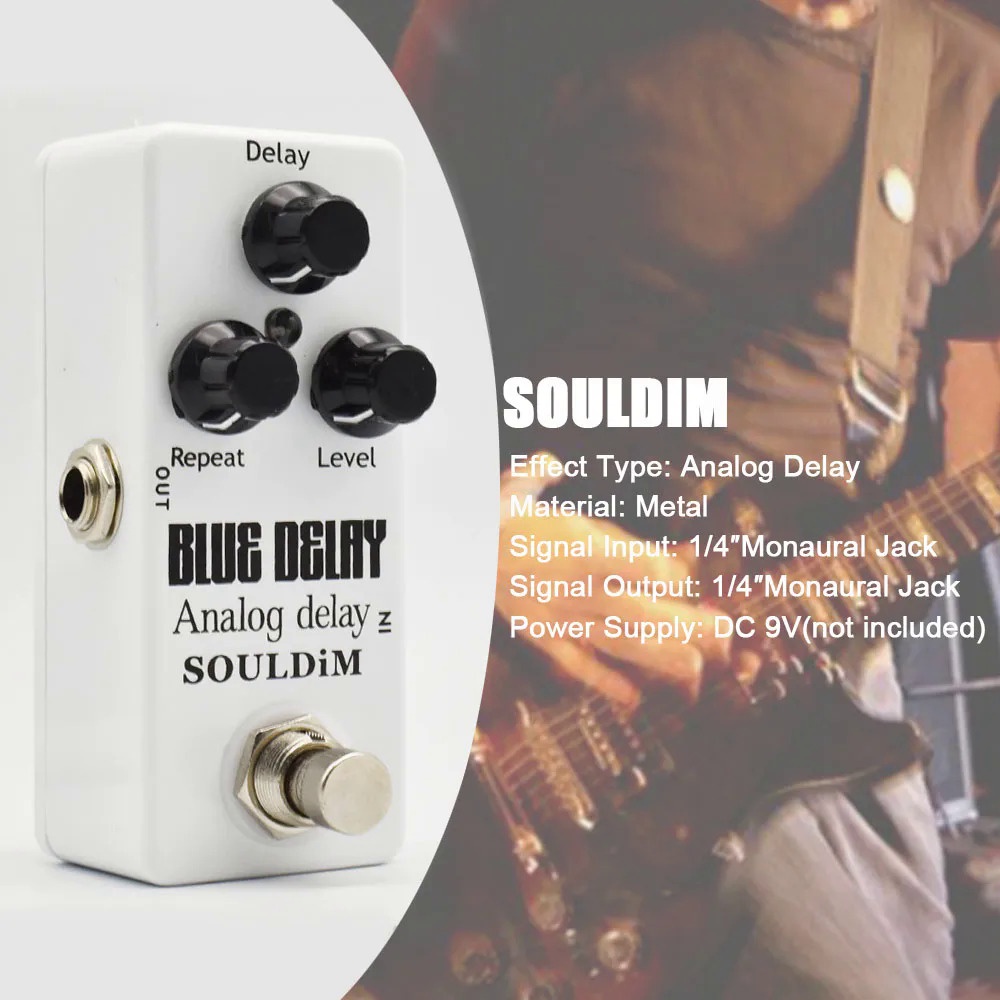 Souldim มินิกีตาร์ไฟฟ้า Overdrive/Booster/Delay/Pramp/Reverb/ลดเสียงรบ ...