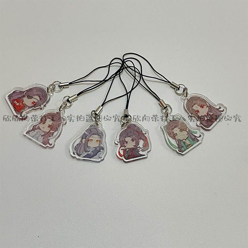 Mdzs Wei Wuxian Lan Wangji สายคล้องโทรศัพท์มือถืออะคริลิค จี้การ์ตูนอน ...