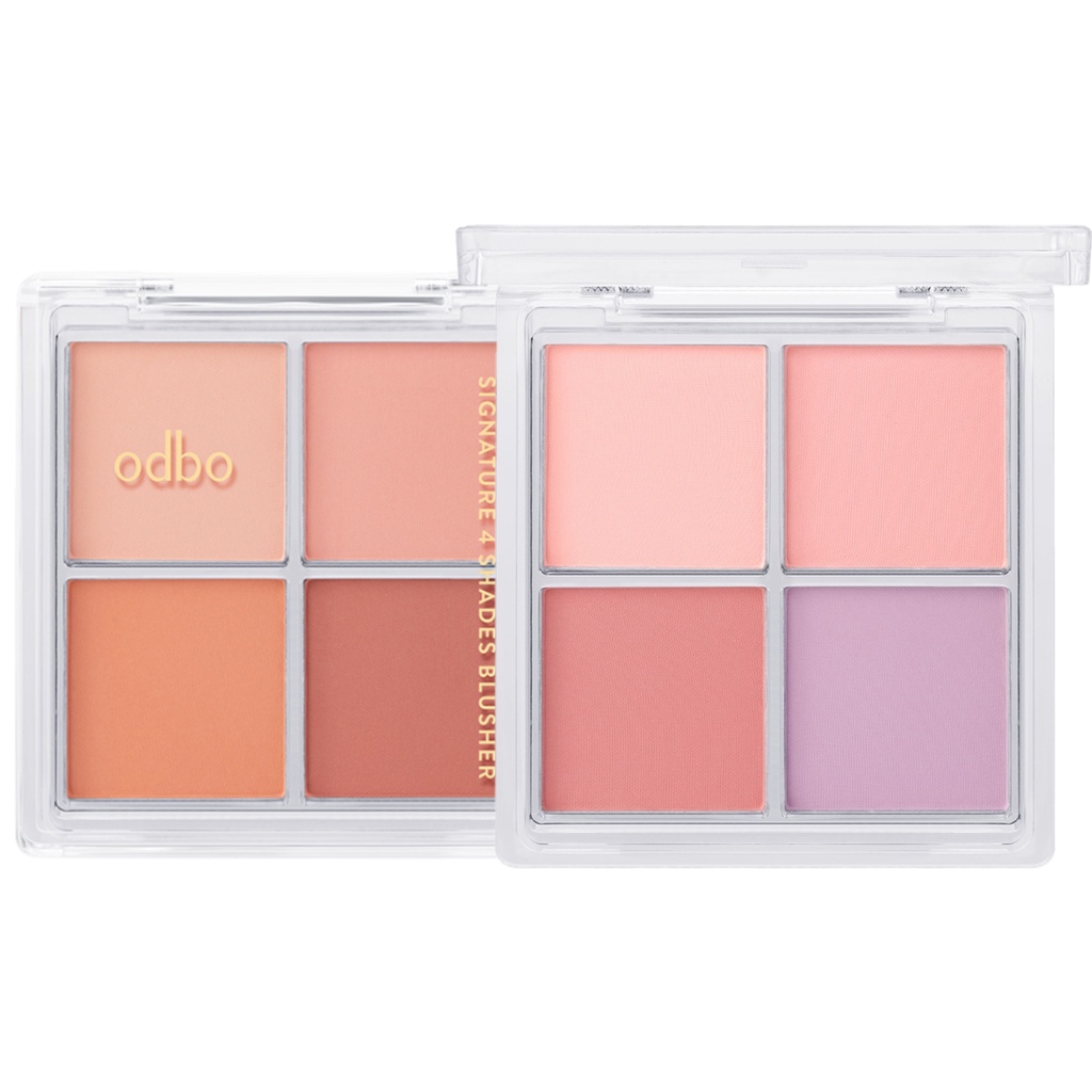 Odbo Signature 4 Shades Blusher #OD1309 : โอดีบีโอ ซิกเนเจอร์ โฟร์ เฉดส์ บลัชเชอร์ x 1 ชิ้น svl ...