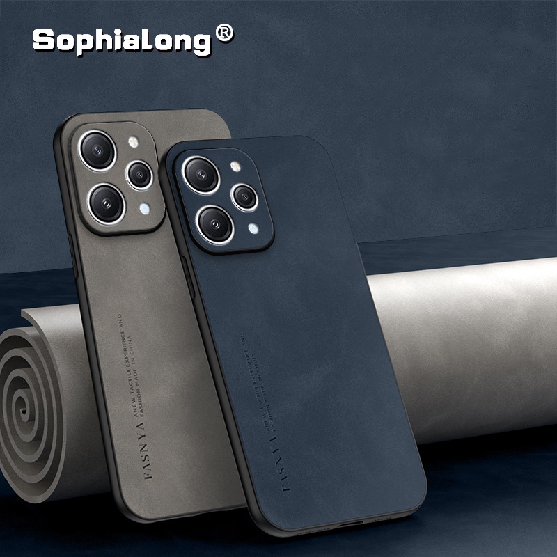 เคสโทรศัพท์มือถือหนัง แบบแข็ง ผิวด้าน กันกระแทก สําหรับ Xiaomi Redmi 12 ...