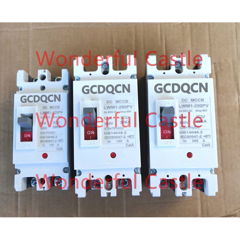 MCCB DC breaker ขนาด 100A,150A,200A ทนแรงดันไฟฟ้า 500 V. (เบรกเกอร์ ...