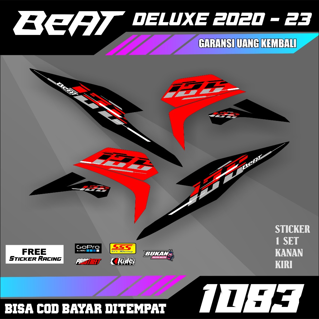 Striping Beat Deluxe trim สติกเกอร์รูปลอก 2020 2021 2022 2023 Design ...