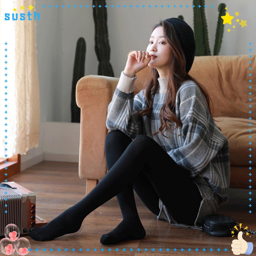 Susth ถุงน่องเลกกิ้ง ผ้าฝ้าย ยืดหยุ่นสูง ให้ความอบอุ่น แฟชั่นฤดูใบไม้ ...