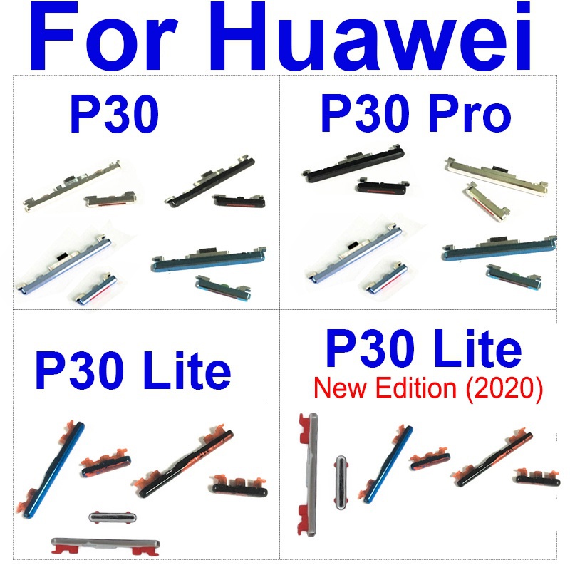 T37H ปริมาณด้านข้างปุ่มสําหรับ Huawei P30 P30pro P30 Lite Up Down ควบคุมเสียงปุ่มด้านข้างสําหรับ ...