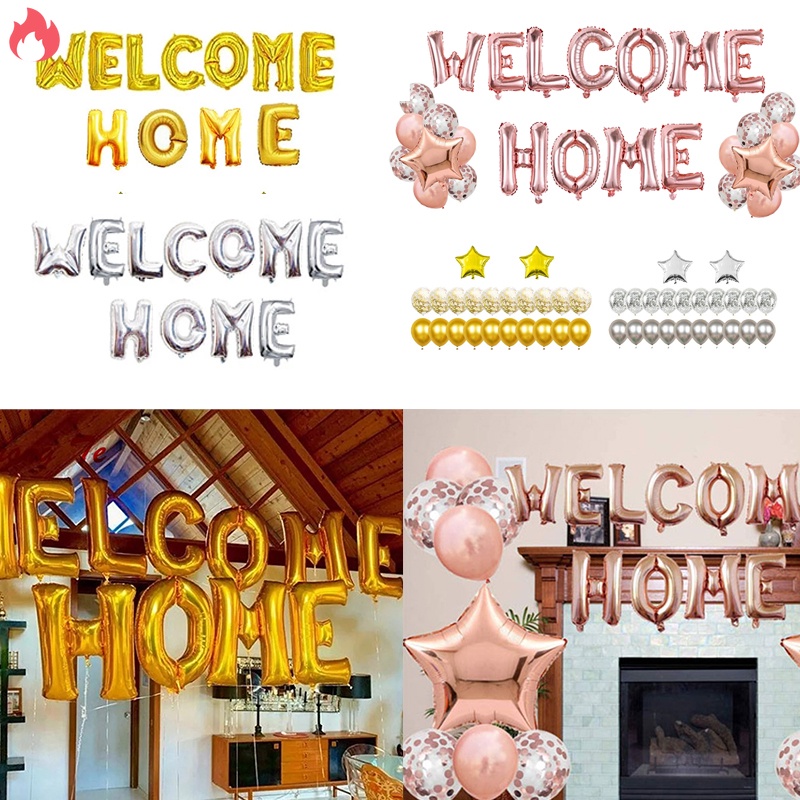 RYT Welcome Back Home Letter Balloons Family Reunion Party Decor Self ...