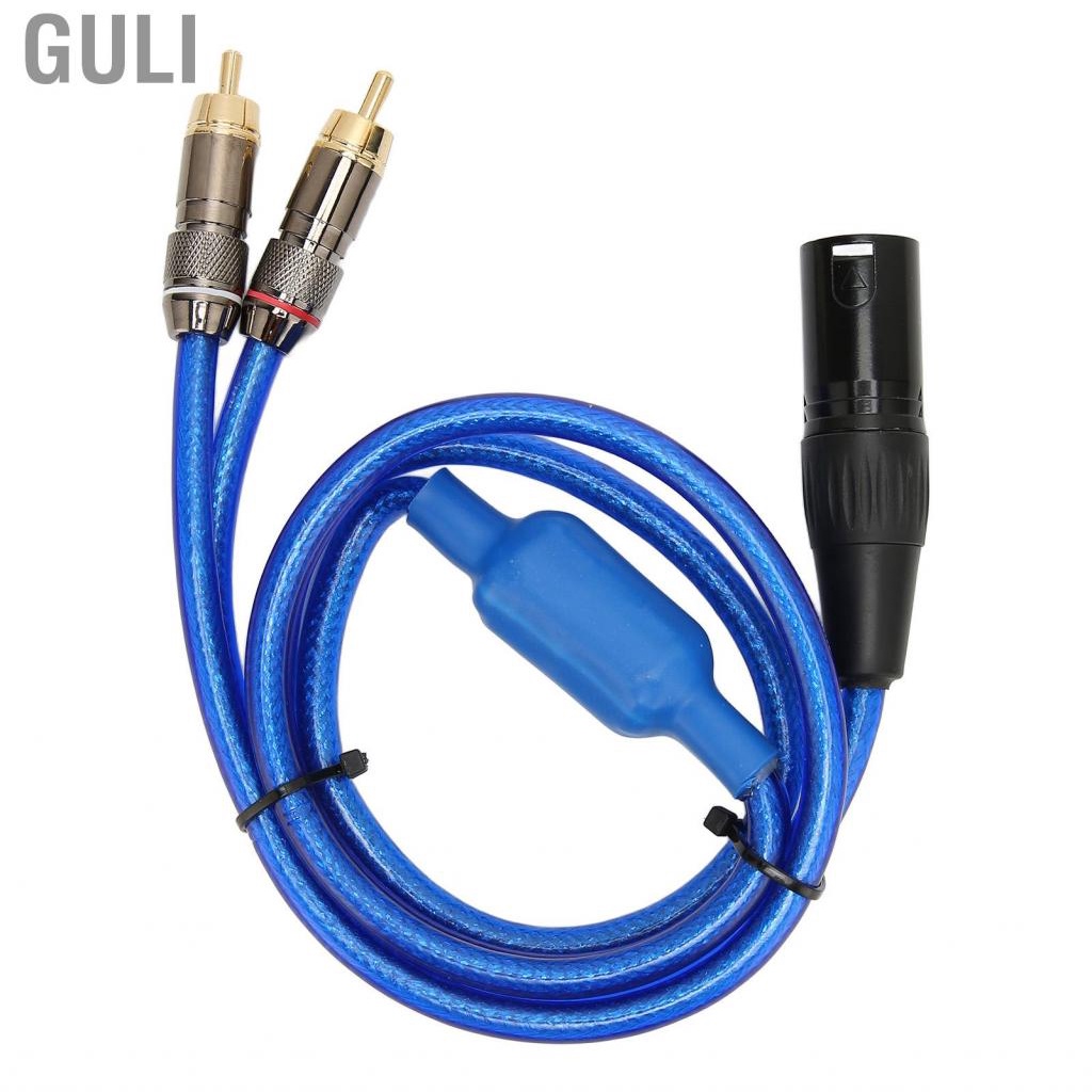 Guli RCA Sound Cable XLR To Dual Noise Reduction 24K Gold Plated ...