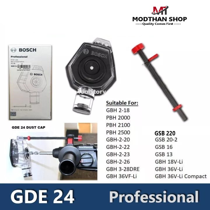 BOSCH GDE24 อุปกรณ์ดักฝุ่น กล่องดักฝุ่น ขนาดดอกเจาะ 4-36มม. GDE 24 GDE ...