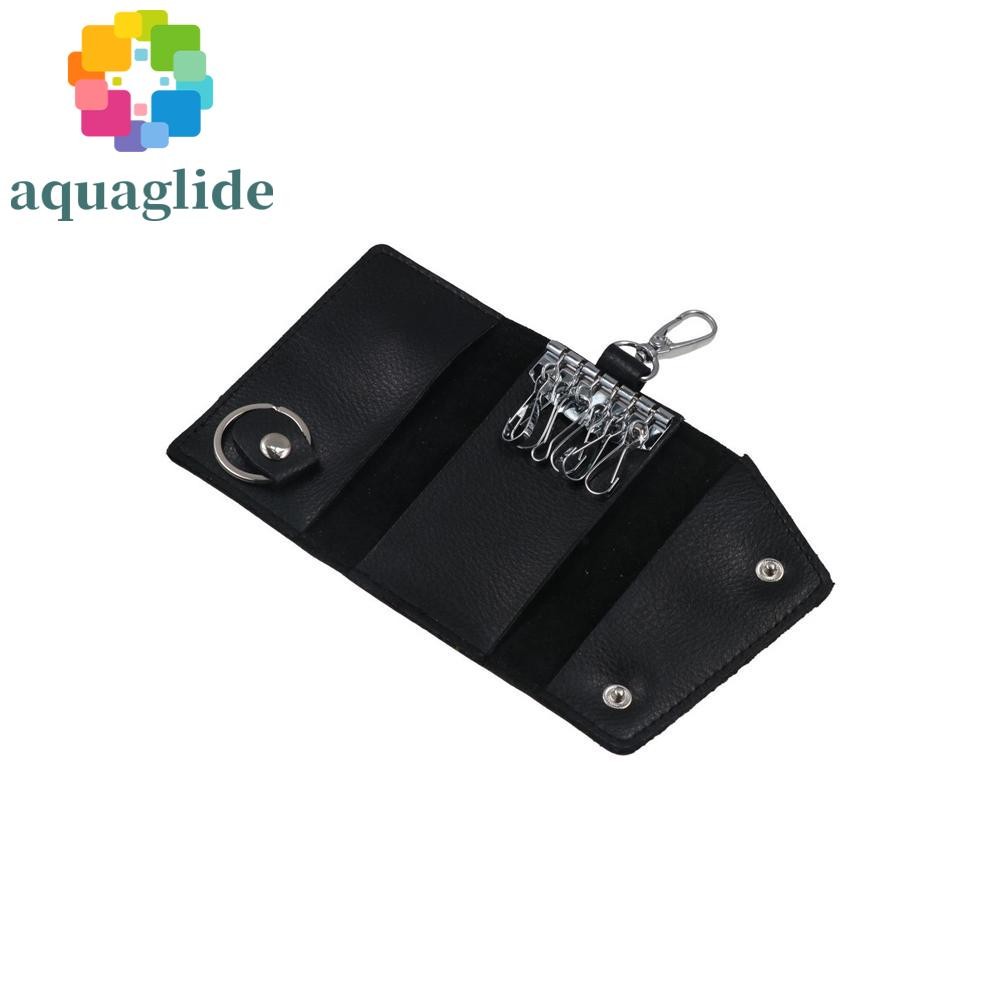 Aquaglide พวงกุญแจหนังแท้, วัวแยก Mini Card Bag Key Holder Organizer ...