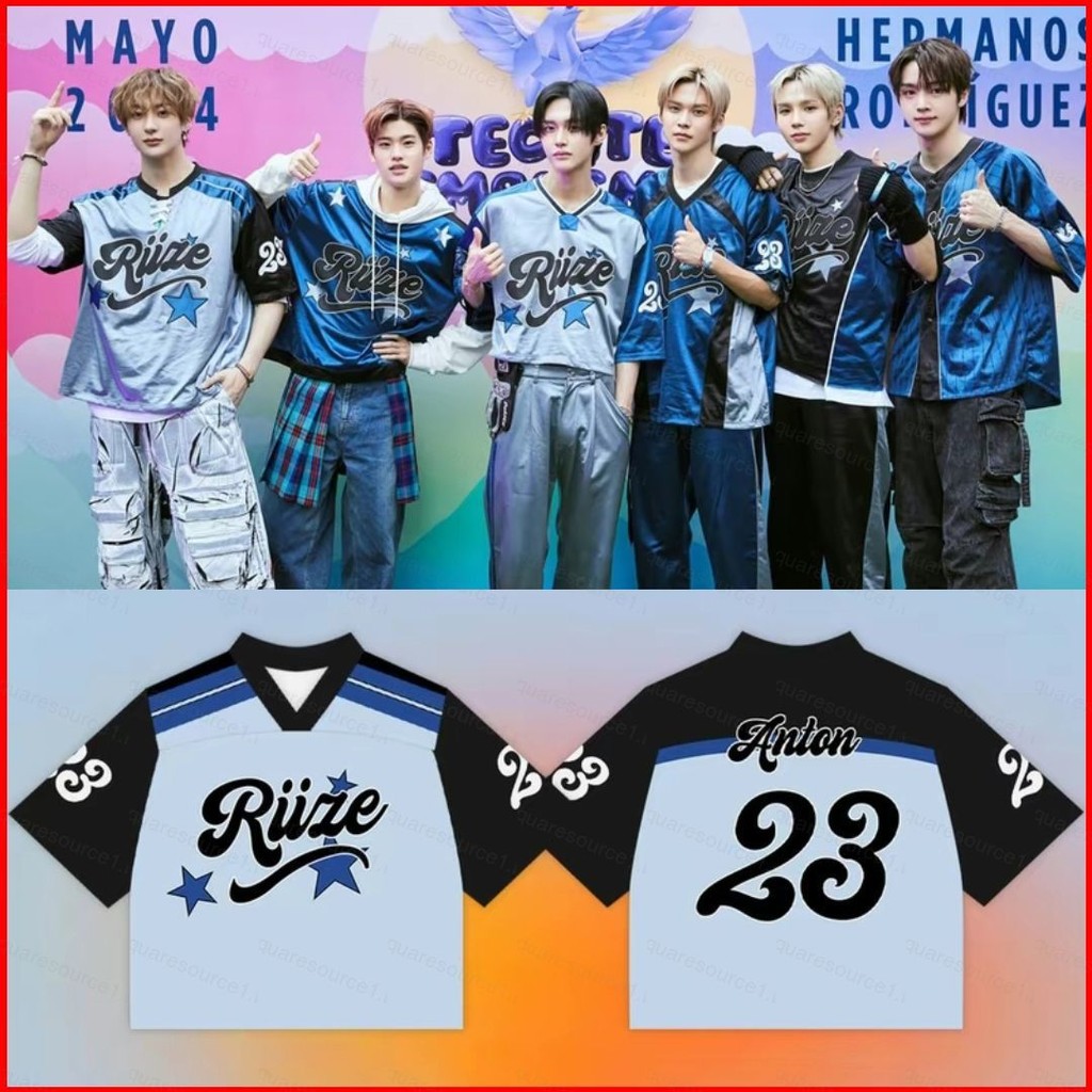 Sqt RIZE ชุดกีฬา Y2K KPOP เสื้อยืด jerset WONBIN SOHEE ANTON แขนสั้น ...
