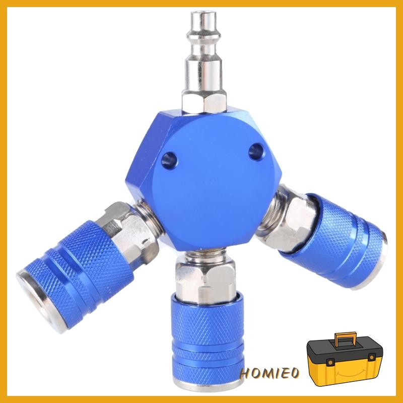 Homie Air Splitter 3 Way Air Manifold 3 ชิ้นอุตสาหกรรม Coupler 1 4 นิ้ว ...