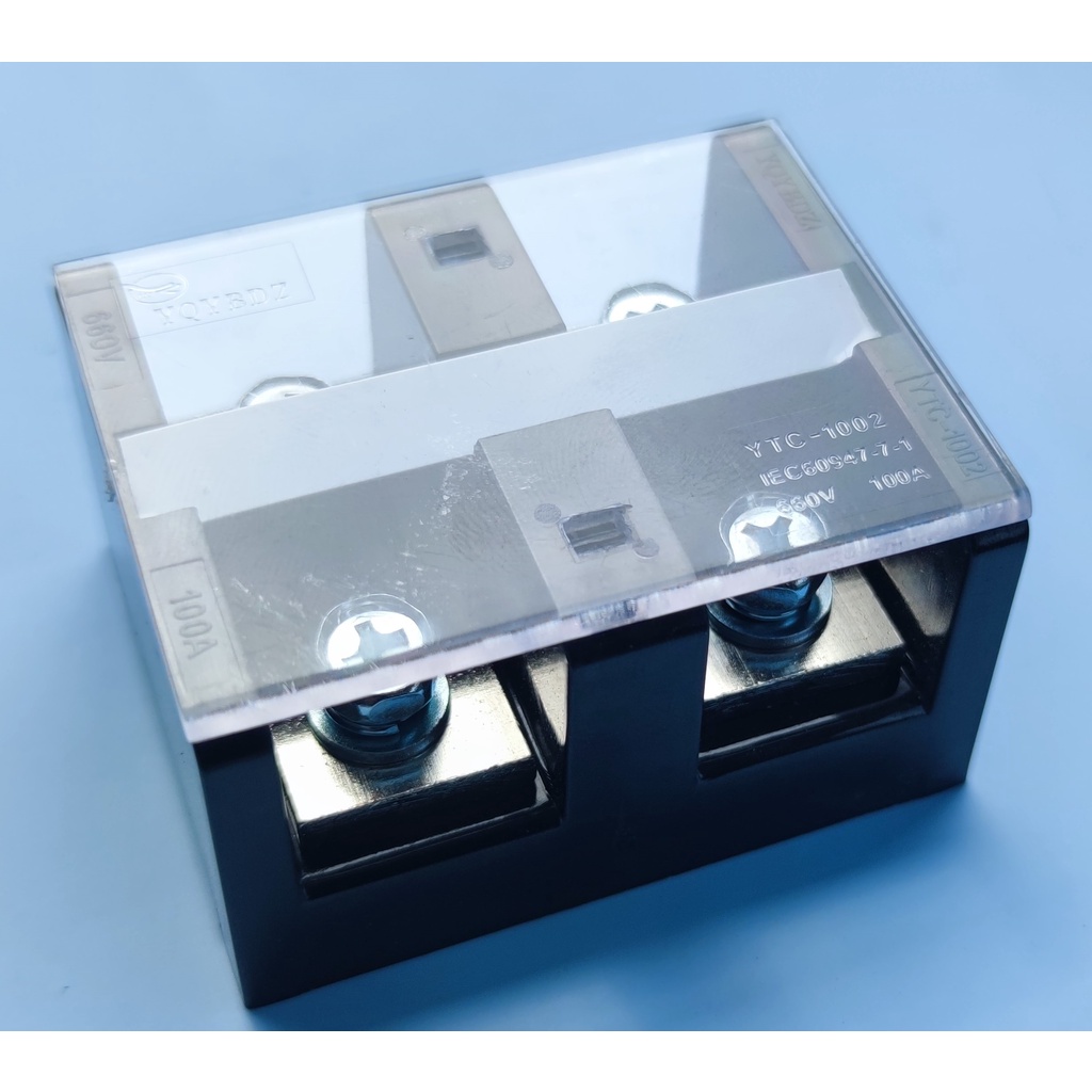 เทอร์มินอลบล็อค 2P 100A 660v รุ่นแผ่นทองแดงหนา 4mm YTC-1002 | Shopee ...