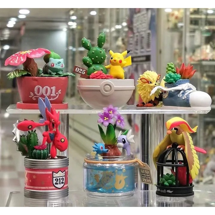 Pokemon Q Version โมเดลฟิกเกอร์ 6 แบบ กระถางต้นไม้ รุ่นที่ 1 2 Pichu ...