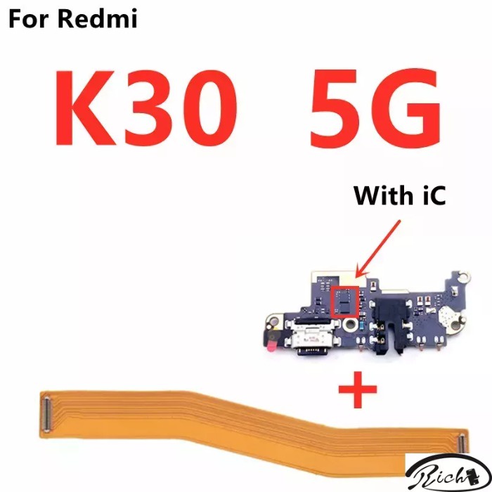 บอร์ดพอร์ตชาร์จ พร้อมเมนบอร์ดริบบิ้น สายชาร์จเร็ว พร้อมไอซี สําหรับ Redmi K30 4G 5G Xiaomi Poco ...