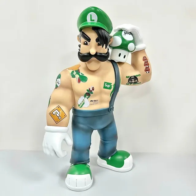 ฟิกเกอร์พีวีซี Super Mario Series Muscle Luigi Mario ขนาด 30 ซม. ...