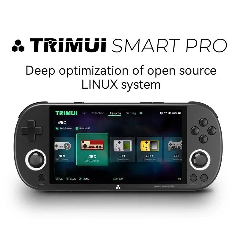 TRIMUI Smart Pro โอเพ่นซอร์สคอนโซลเกมมือถือ Retro Arcade HD 4.96 นิ้ว ...