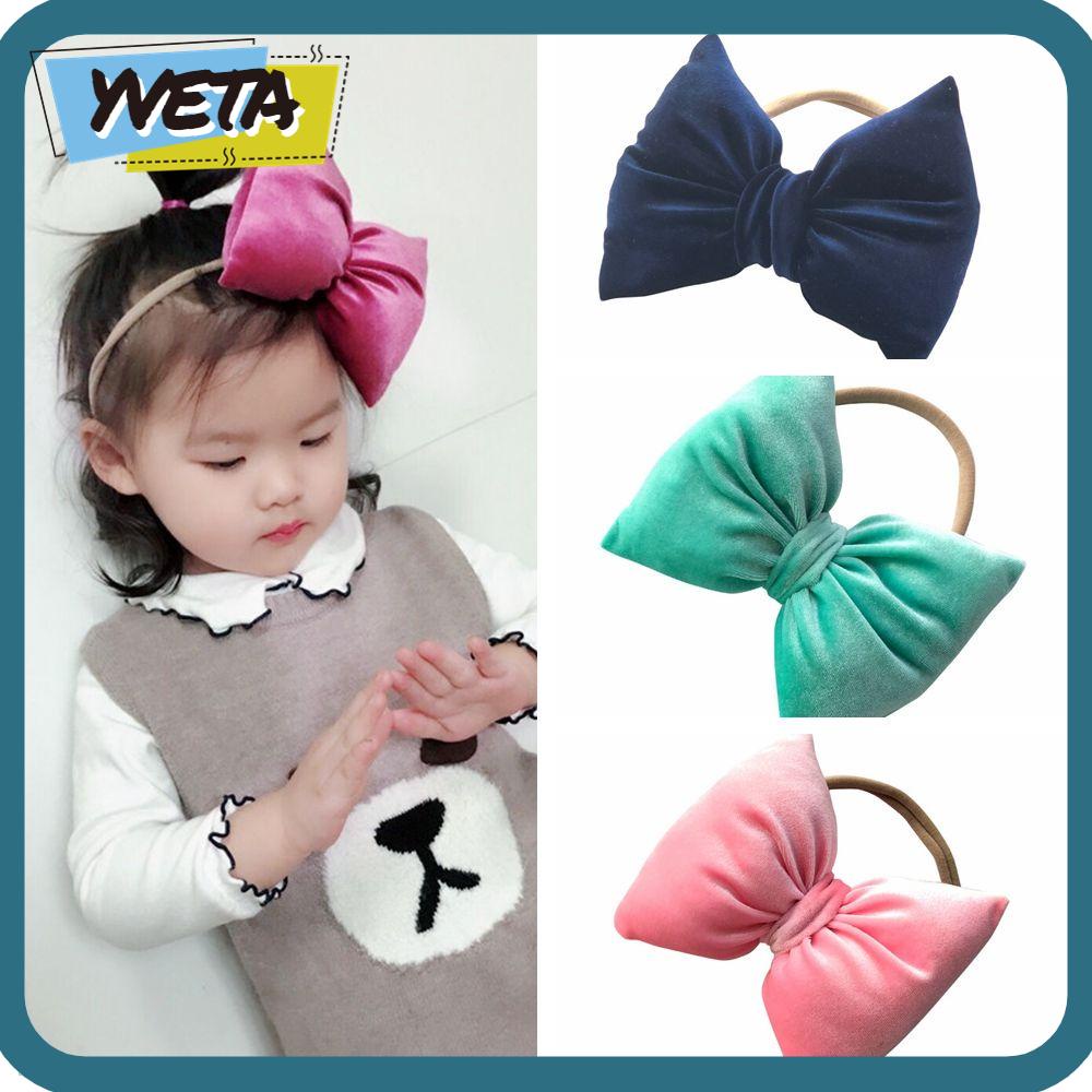 Yveta ที่คาดผม ประดับโบว์ ขนาดใหญ่ ลายผีเสื้อ สีพื้น | Shopee Thailand