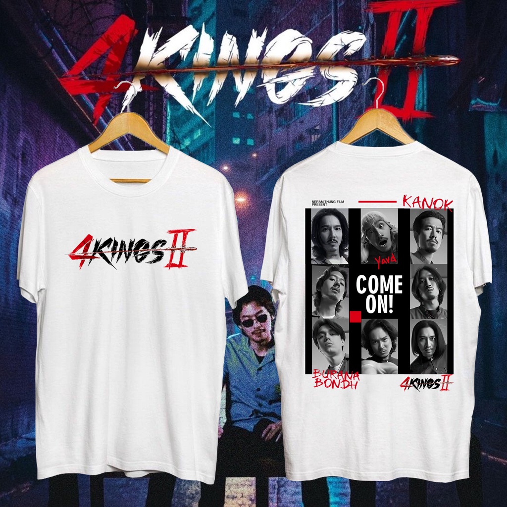 จัดส่งทุกวัน 4kings อาชีวะ ยุค 90 ภาพยนตร์ดราม่ายอดนิยม 4 Kings 2 เสื้อยืดแขนสั้น สีดำ/ขาว s-5xl ...