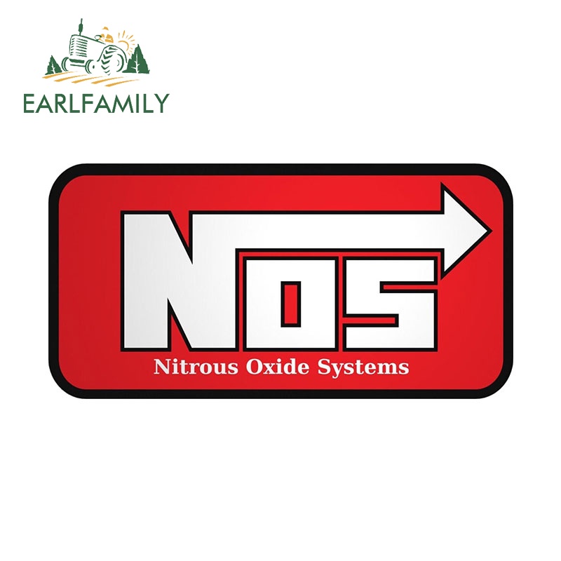 Earlfamily สติกเกอร์ ลายกราฟิก NOS Warning NITROUS OXIDE SYSTEM 13 ซม. ...