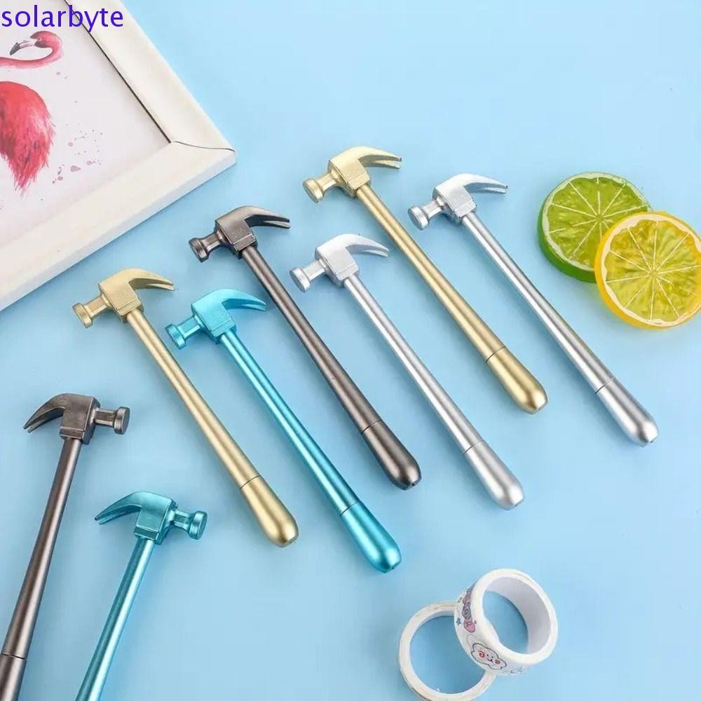 Solarbyte ปากกาเจลเป็นกลาง, การเขียนรูปค้อนเรียบปากกาลายเซ็น, การ์ตูนหมึกสีดําแห้งเร็วน่ารัก ...