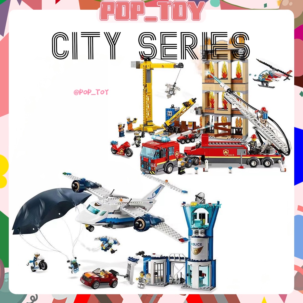 Moc 60210 บล็อคตัวต่อ รูปตํารวจตํารวจไฟ 60216 ของเล่นสําหรับเด็ก ...