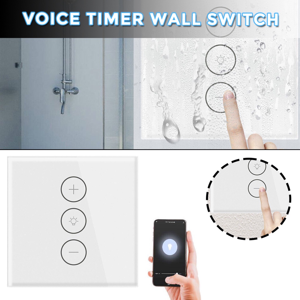 Smart WiFi LED Light Touch Dimmer Switch Panel Voice Remote Control for ...