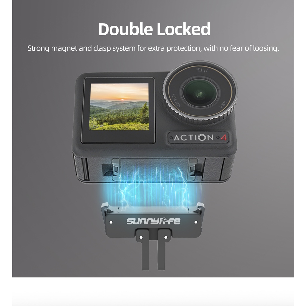 Sunnylife DJI ACTION 4/3/2 อะแดปเตอร์ขยายแผ่นปลดเร็ว แบบแม่เหล็ก พับได้ | Shopee Thailand