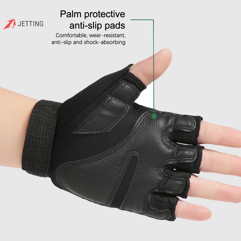 Jtth ถุงมือกีฬา แบบครึ่งนิ้ว กันลื่น สไตล์ทหาร สําหรับผู้ชาย 2023 JTT ...