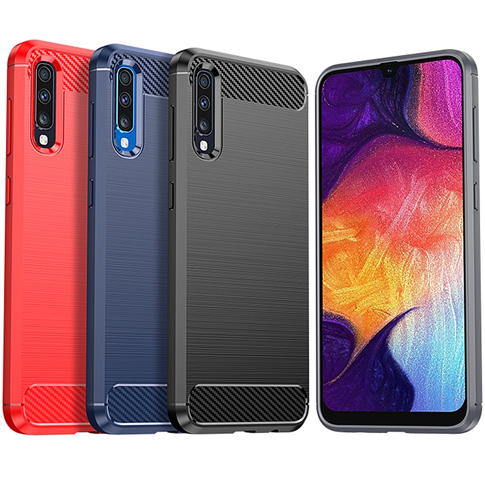 เคส Samsung A30s case คาร์บอนไฟเบอร์ เกรดสูง อ่อนนุ่ม เคสมือถือ เคส ...