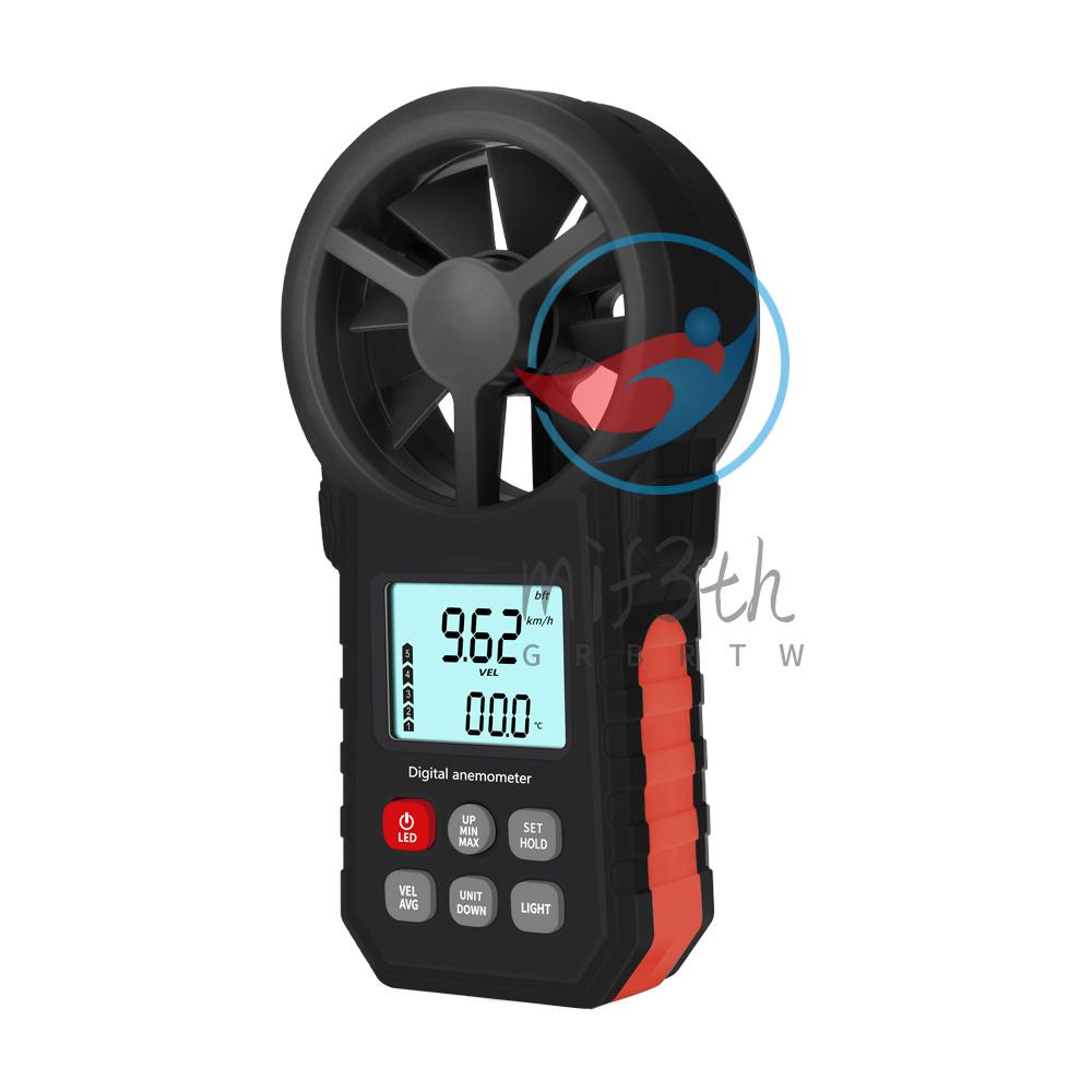 เครื่องวัดความเร็วลม CFM แบบพกพา พร้อมไฟแบ็คไลท์ LCD สําหรับเก็บข้อมูล ...