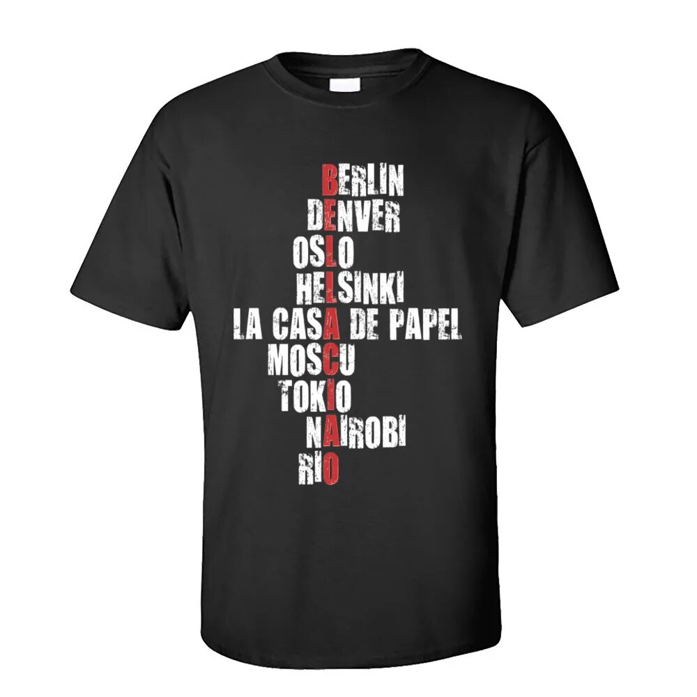 เสื้อยืดคอกลม ผ้าฝ้าย 100% พิมพ์ลาย Bella ciao la Casa de Papel Money ... เสื้อยืดคอกลม ผ้าฝ้าย 100% พิมพ์ลาย Bella ciao la Casa de Papel Money ...