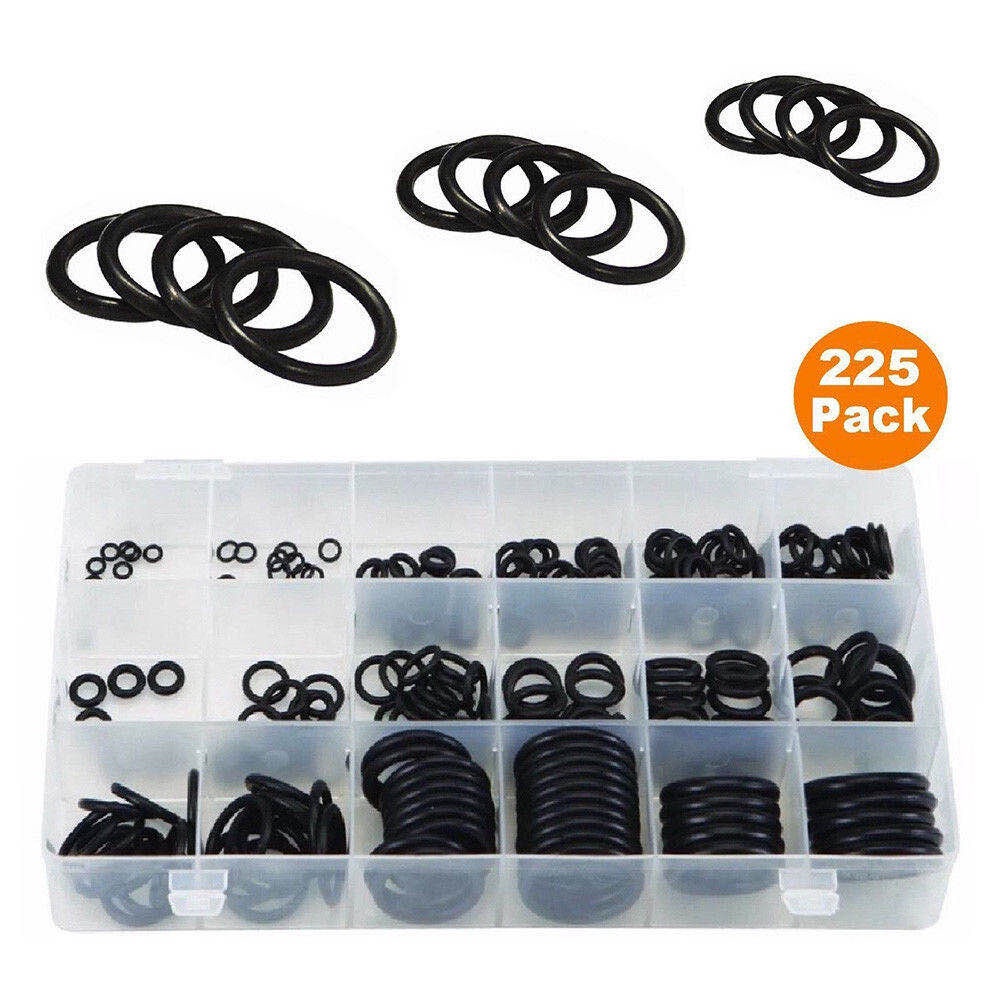ยางโอริง 225pcs O-Ring Assortment Nitrile Rubber Washer Seals NBR Kit ...