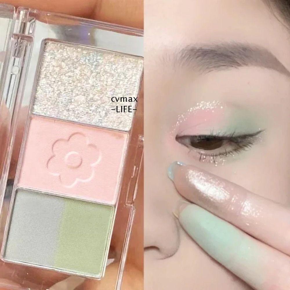 Cymx พาเลทอายแชโดว์ กลิตเตอร์ กันน้ํา 3 สี สีเทา สีดํา สีเขียว สีชมพู ...