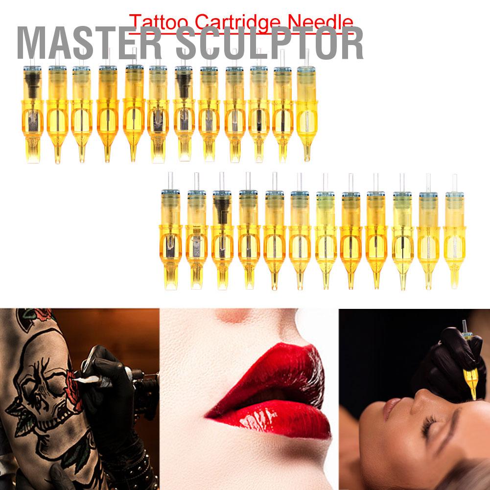 Master Sculptor 10 ชิ้นทิ้งแต่งหน้ากึ่งถาวรสักเข็มเข็ม RL/RM/M1/RS สำหรับแต่งหน้าเครื่อง ...