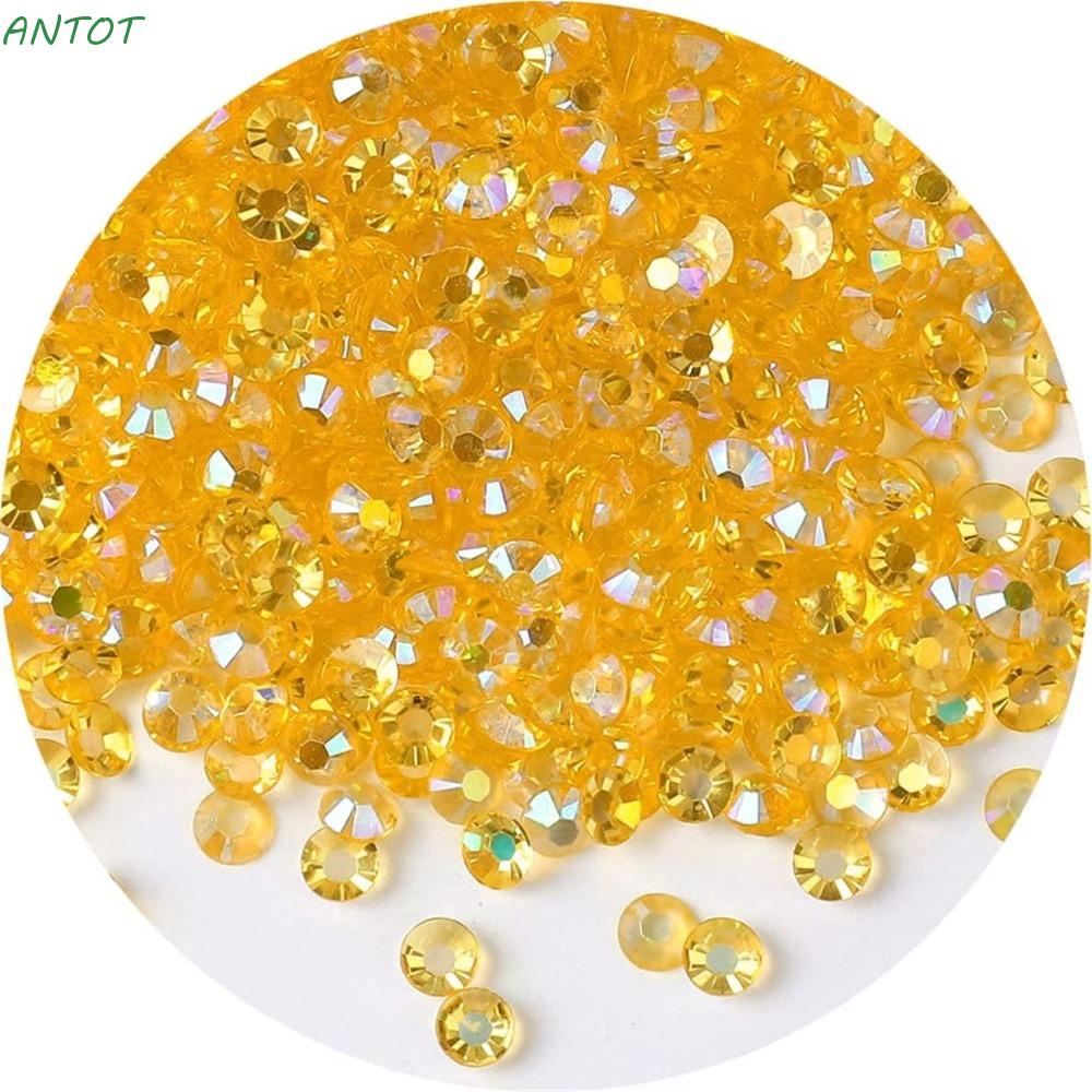 Antot พลอยเทียมเรซิ่น AB สีเหลือง SS16 4 มม. หลังแบน 4 มม. 4320 ชิ้น ...