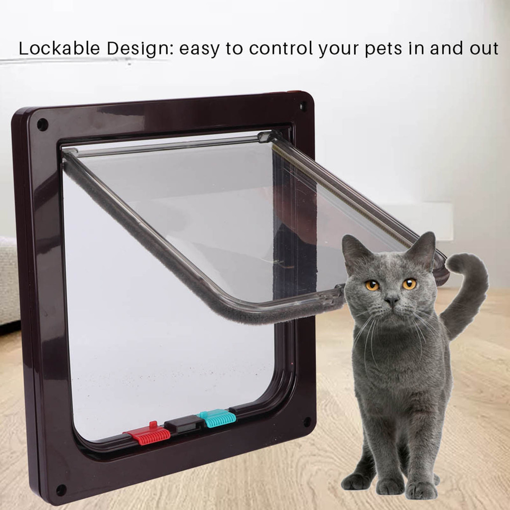 I Home ABS Acrylic Pet Cats Screen Door Window Lockable Waterproof ...