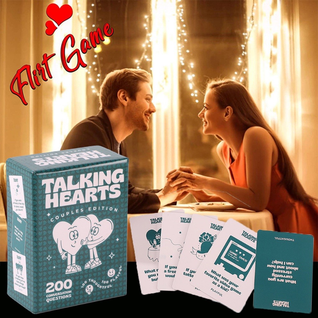 200ใบ1เซ็ต การ์ดคําถามtalking hearts การ์ดเกมสนทนาคู่รัก การ์ดคําถาม ...