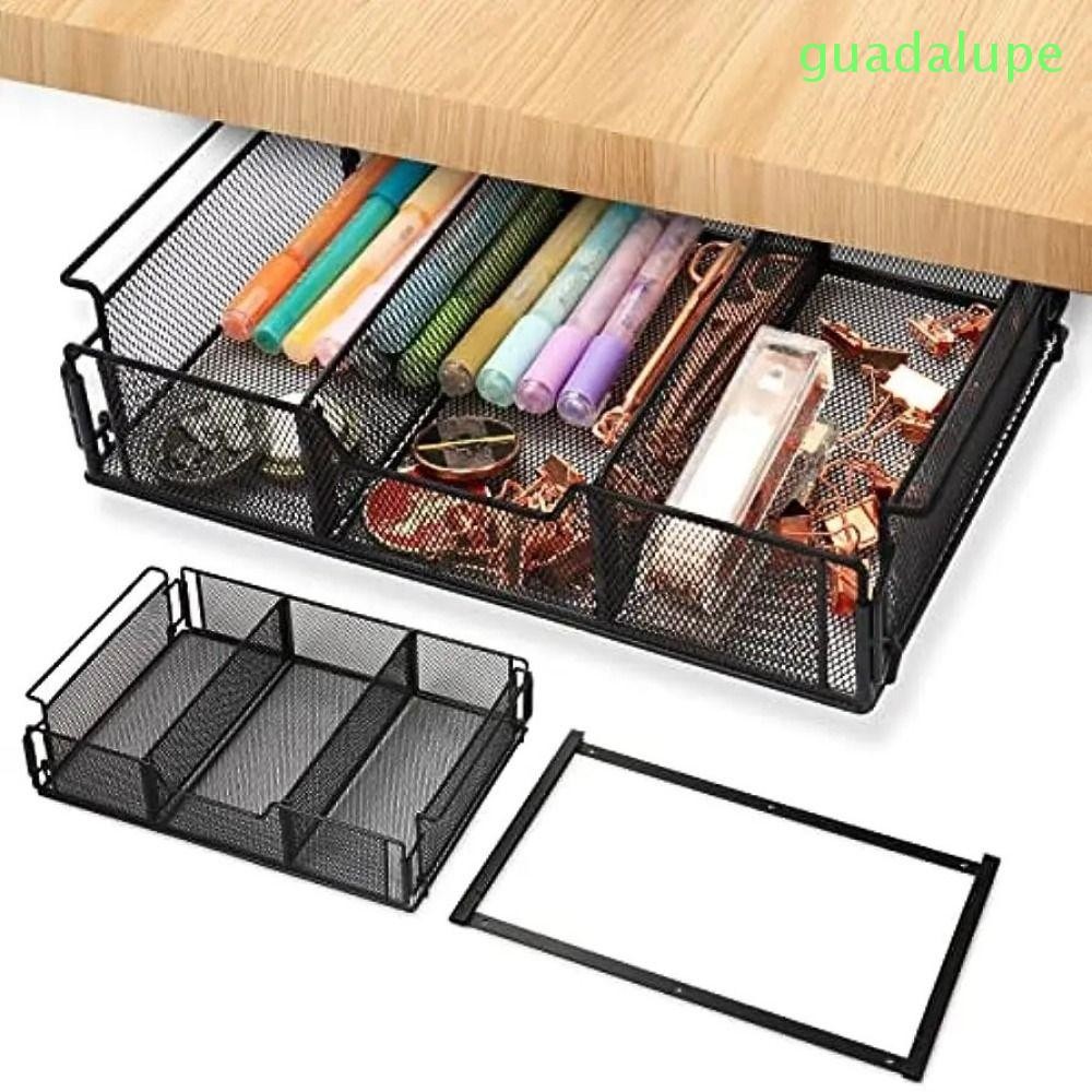 Guadalupe ภายใต้ลิ้นชักโต๊ะ, ความจุขนาดใหญ่ Slide-Out Desktop Organizer ...