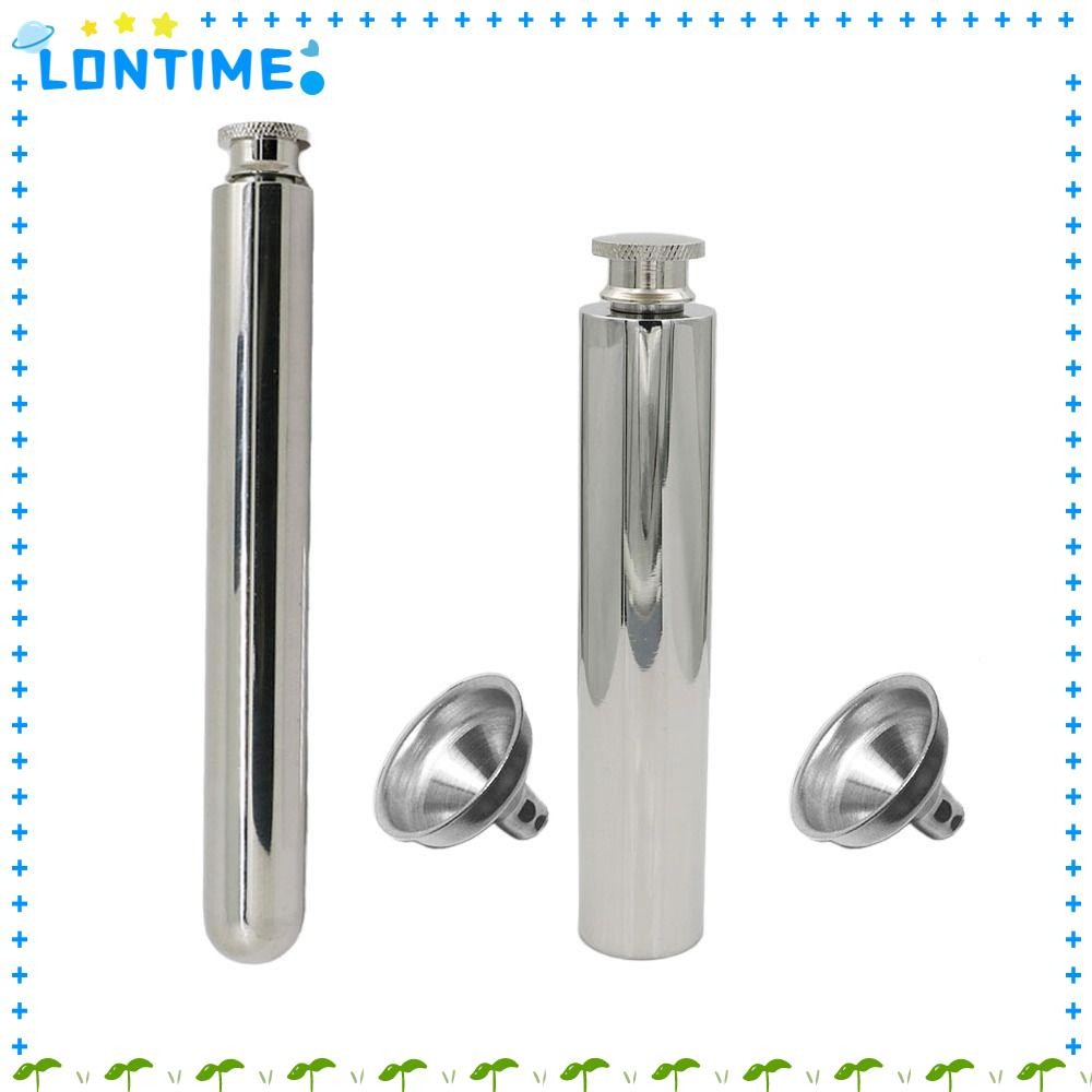 Lontime ขวดไวน์,โลหะสแตนเลส Tubular Wine Pot,ทนทานReusable 55ml 60mlขวดสะโพกกลางแจ้ง | Shopee ...