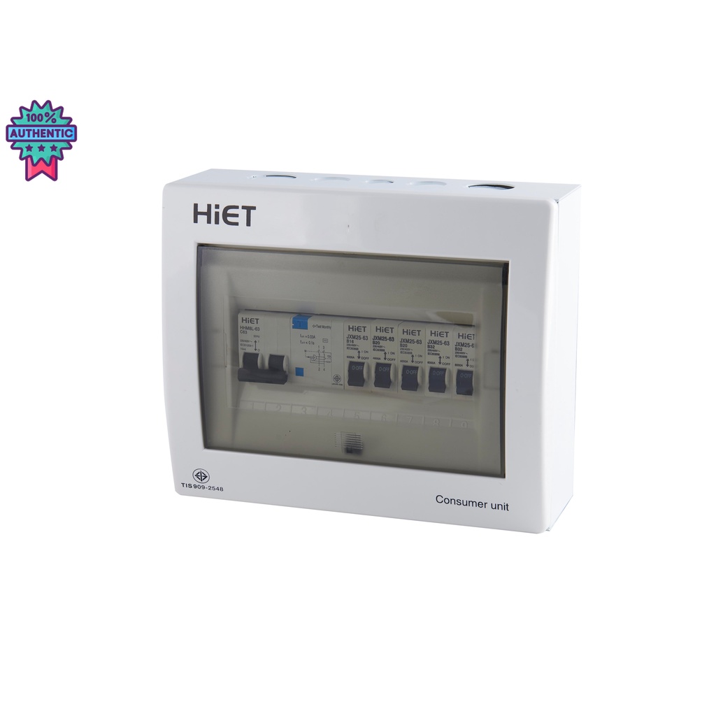HIET CONSUMER UNIT ตู้กันดูด 5ช่อง RCBO 32A , 50A , 63A | Shopee Thailand