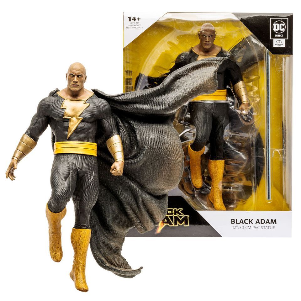 [BTF] รูปปั้น PVC Dc McFarlane Black Adam Movie Dwayne Johnson Black Adam ขนาด 40 ซม. QCTY ...