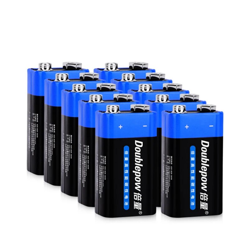 Doublepow 1-10PCS 9 volt battery 9V Disposable Carbon Multimeter Alarm ...