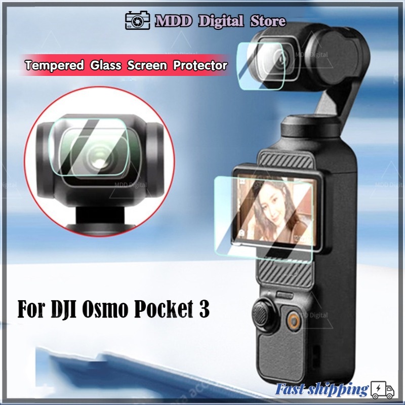 DJI Osmo Pocket 3 Tempered Glass Screen Protector，ฟิล์มป้องกันหน้าจอ ...