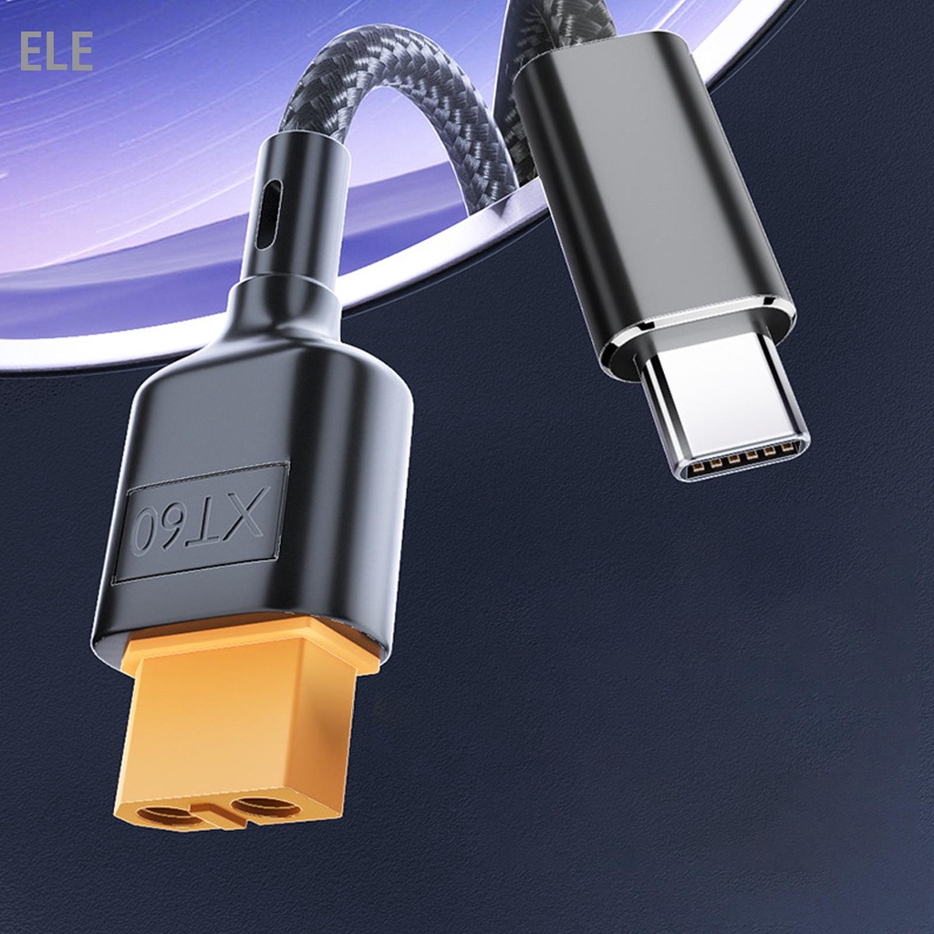 ELE ประเภท C ถึง XT60 สายชาร์จ PD 100W ชาร์จ USB หญิงสายไฟสำหรับ ...