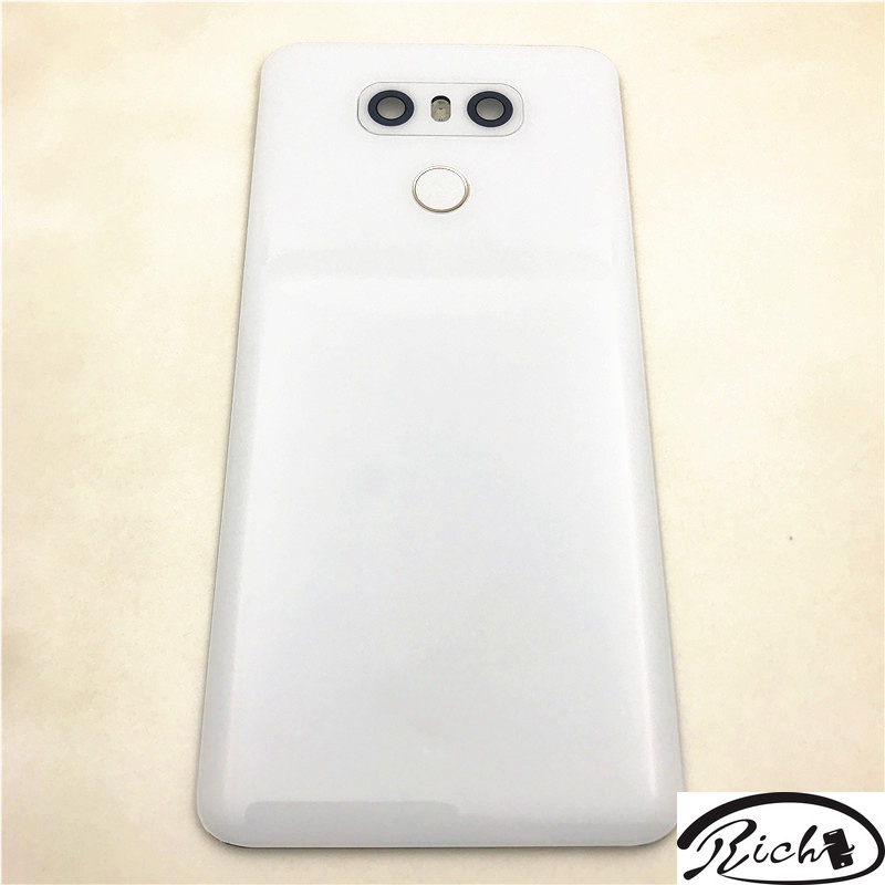อะไหล่ฝาครอบแบตเตอรี่ เลนส์กล้อง สติกเกอร์ปุ่มลายนิ้วมือ สําหรับ LG G6 ...