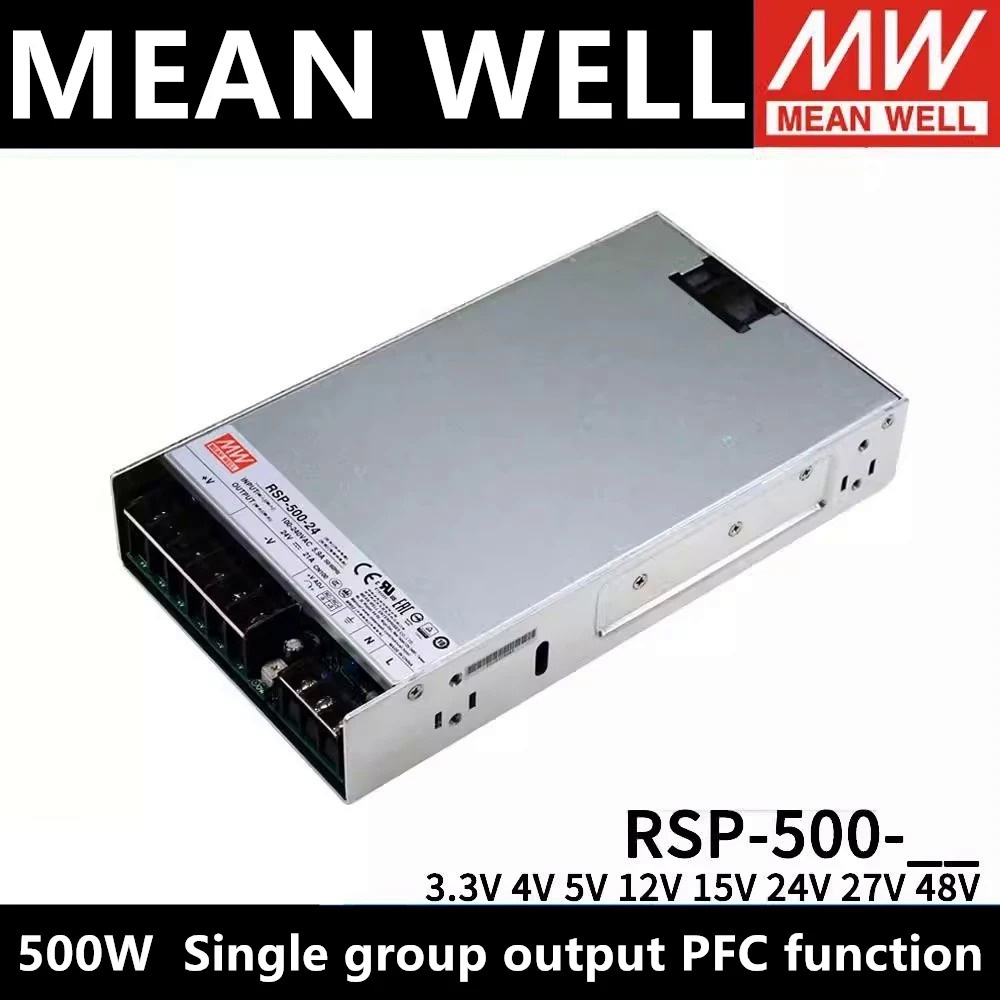 MEAN WELL RSP-500 Series 500W เอาต์พุตเดี่ยวแหล่งจ่ายไฟพร้อมฟังก์ชั่น ...