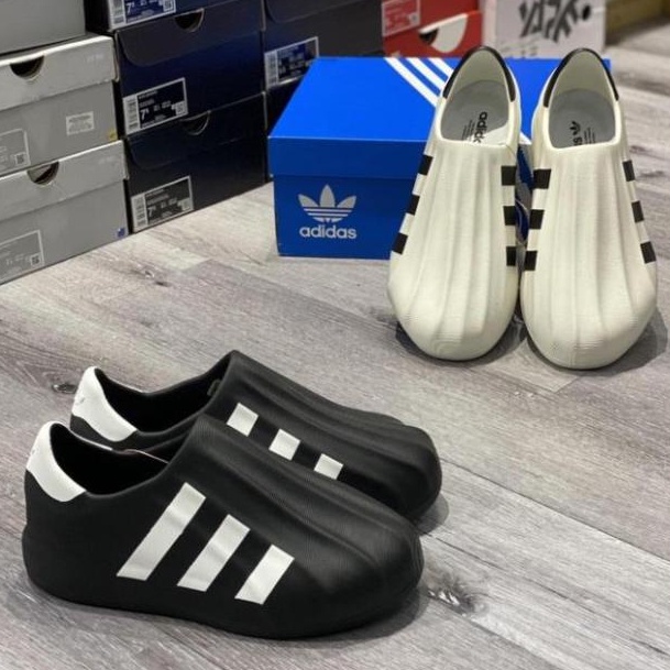 Adidas adifom superstar Core Black White Sneakers With 3 Stripes Pattern In Black And White full ...