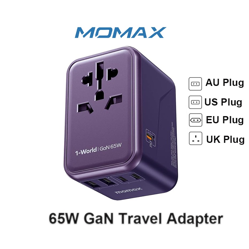 Momax Universal Travel Adapter 70W GaN Travel Plug Adapter พร้อมปลั๊ก ...