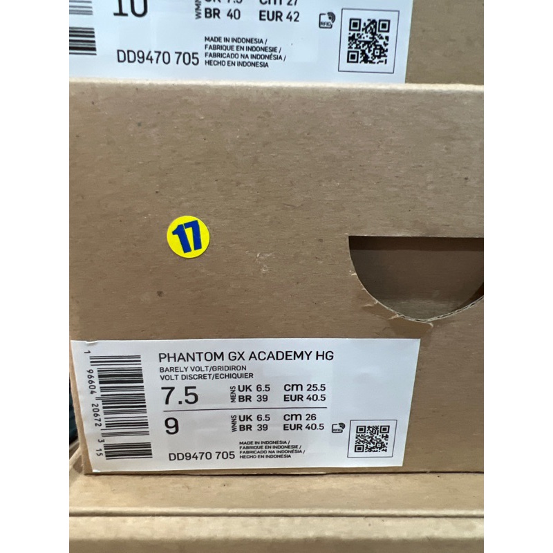 สตั้ด nike phantom GX adademy ปุ่ม HG ของแท้ มือ1 ครบกล่อง แฟชั่น ...